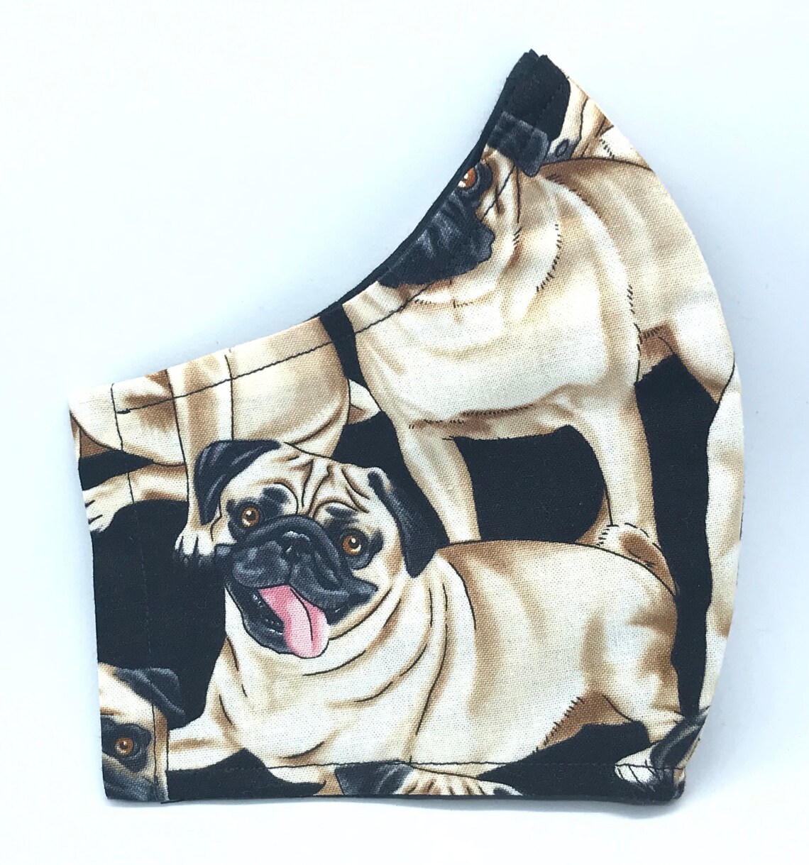 Pug Dog Face Mask Covers With Nose Wire & Filter Pocket Kids - Etsy Canada