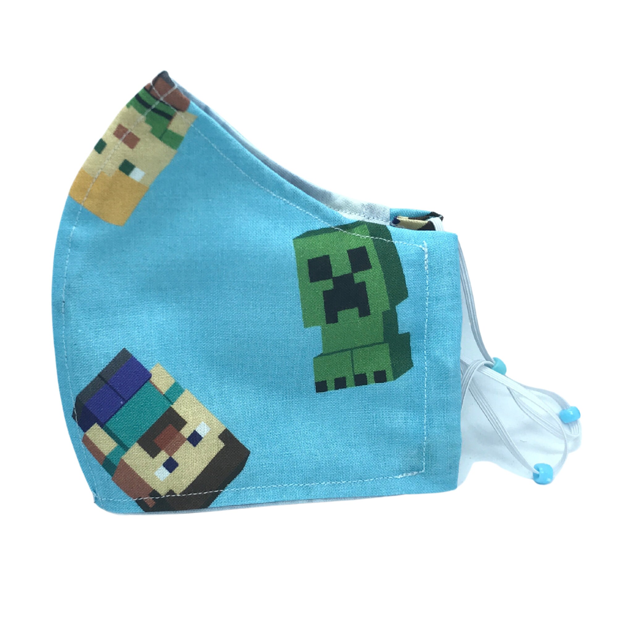 Minecraft Washable face mask with nose wire & filter pocket | Etsy