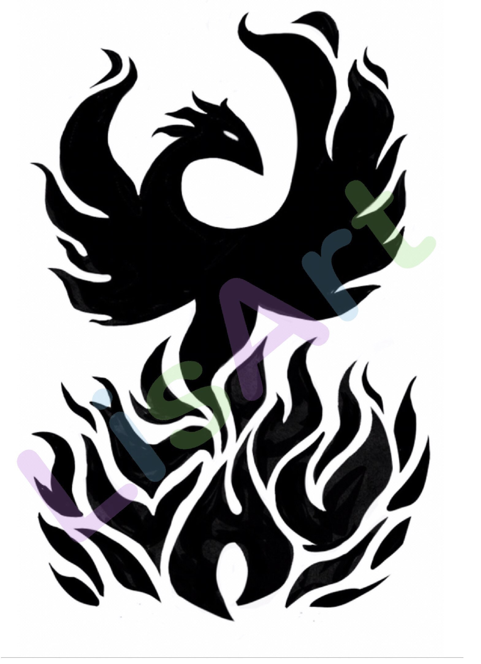 Rising fire Phoenix Mythical bird svg/jpg/png/eps cutting file | Etsy