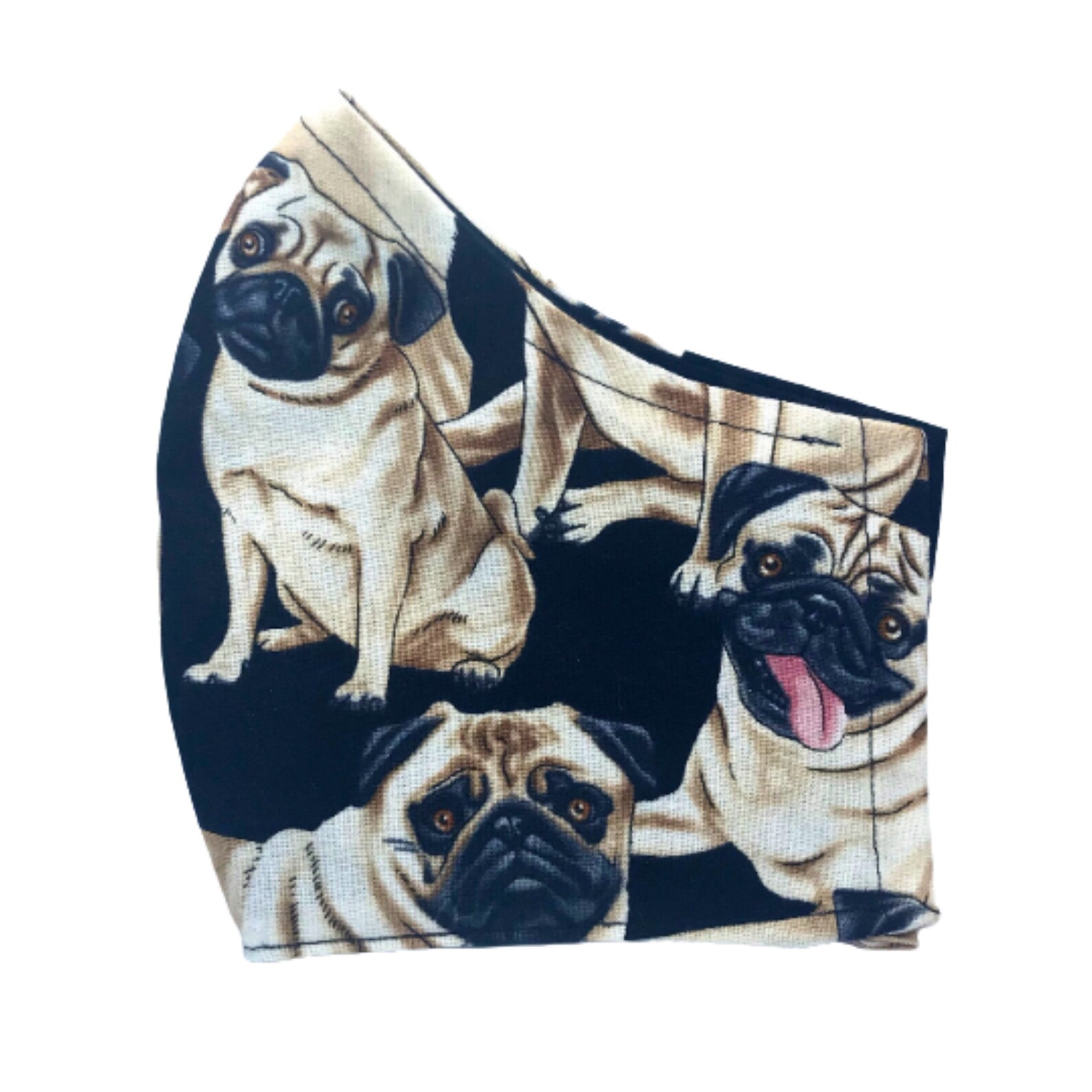 Pug Dog Face Mask Covers With Nose Wire & Filter Pocket Kids - Etsy Canada