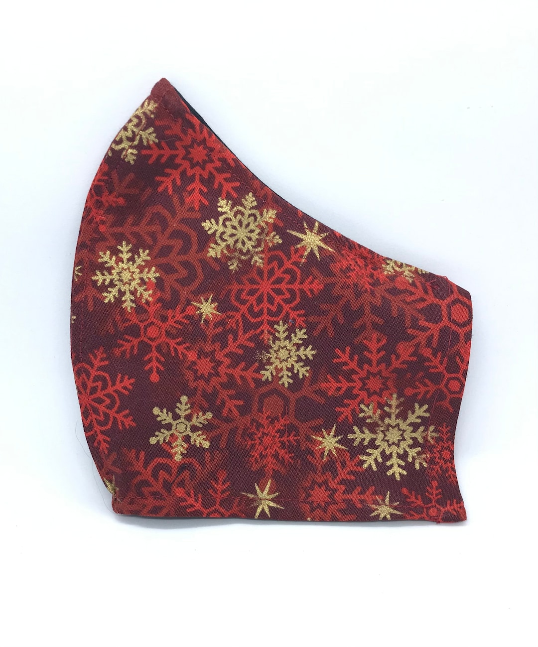 Christmas Red Gold Snowflake Face Mask Covers With Nose Wire & Filter ...