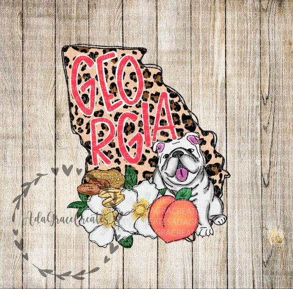 Georgia state hand drawn png Georgia clipart Georgia | Etsy