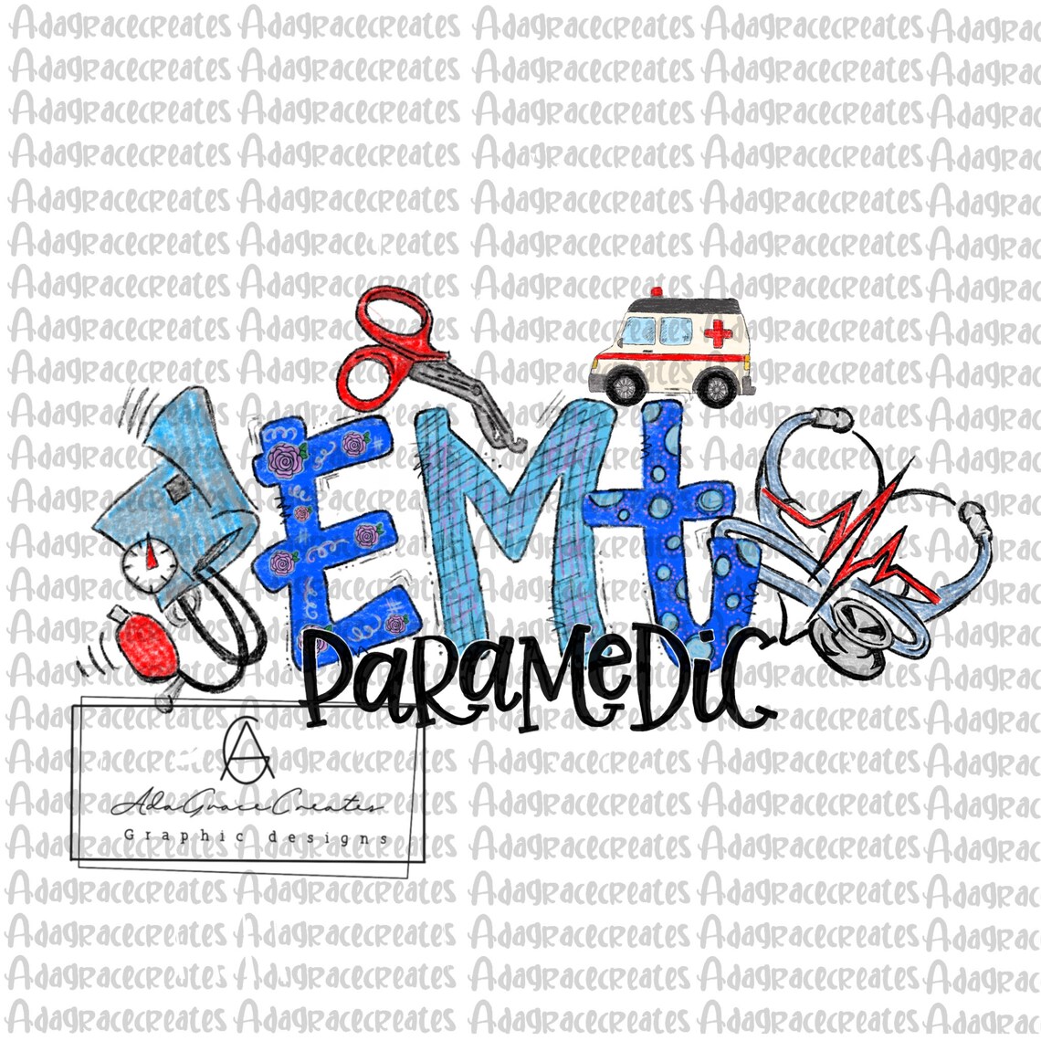 Cute Emt Sublimation Designs Paramedic Png EMS Png First - Etsy