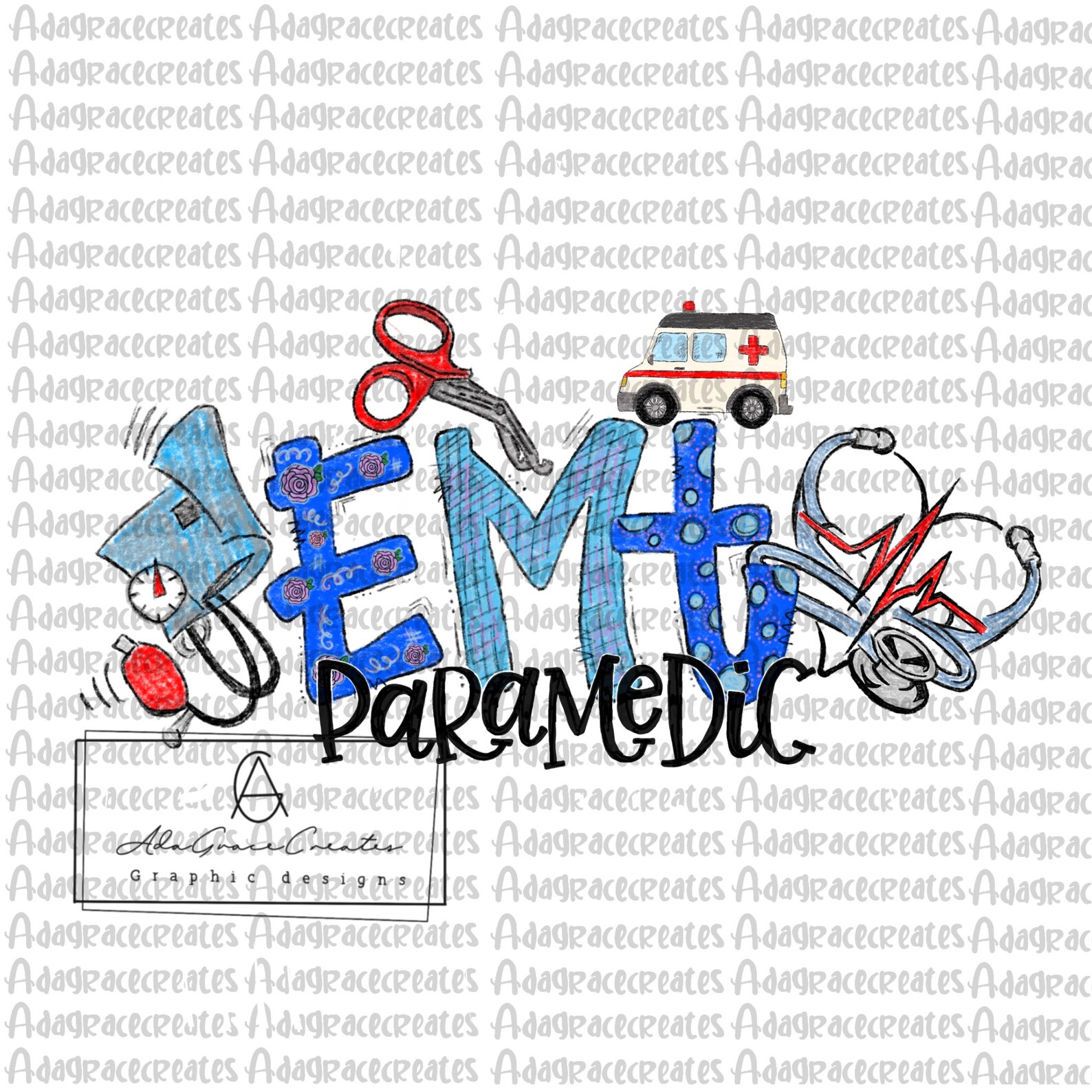 Cute Emt Sublimation Designs Paramedic Png EMS Png First - Etsy