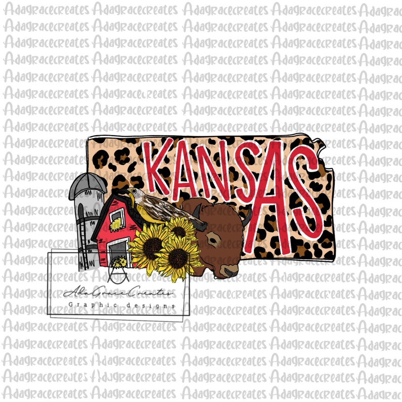 Kansas State Kansas Hand Drawn Png Kansas Clipart Kansas - Etsy