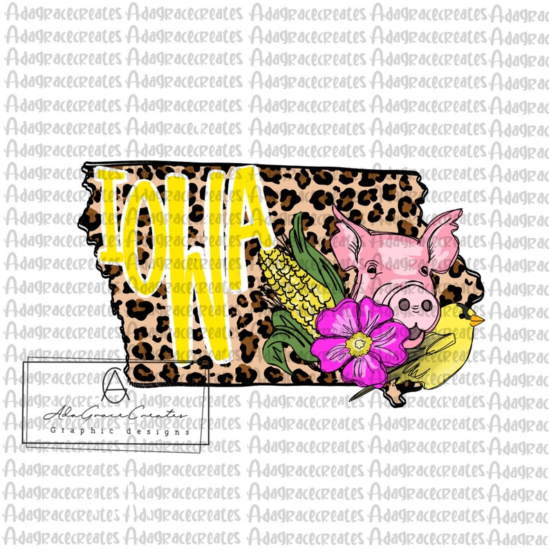 Iowa State Hand Drawn Png Iowa Clipart Iowa Sublimation - Etsy