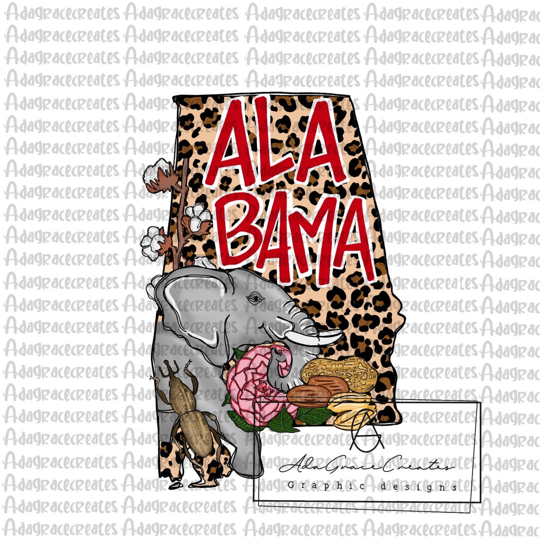 Alabama State, Hand Drawn Png, Bama Clipart, Bama Sublimation Design ...