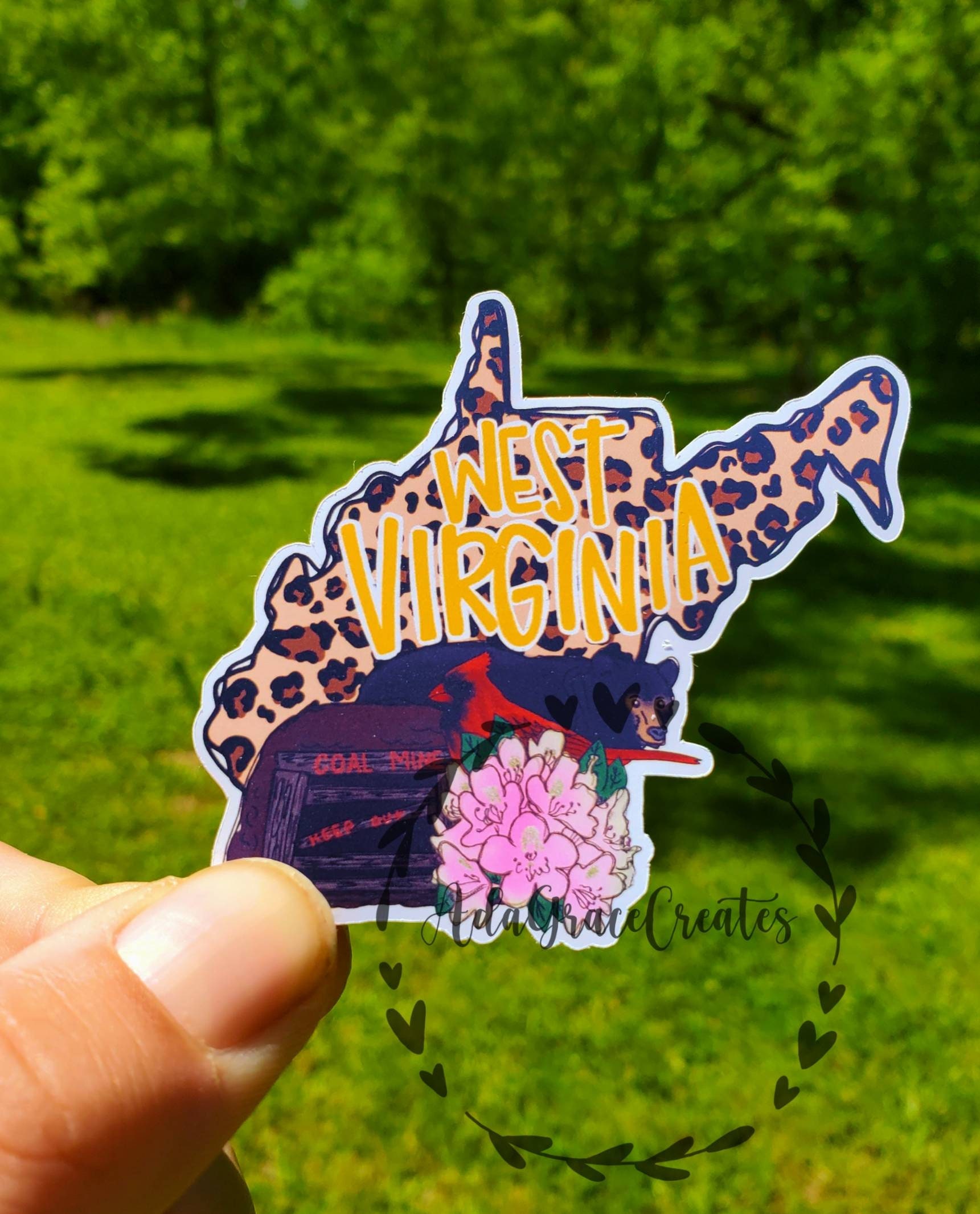 West Virginia state sticker vinyl sticker travel passport | Etsy