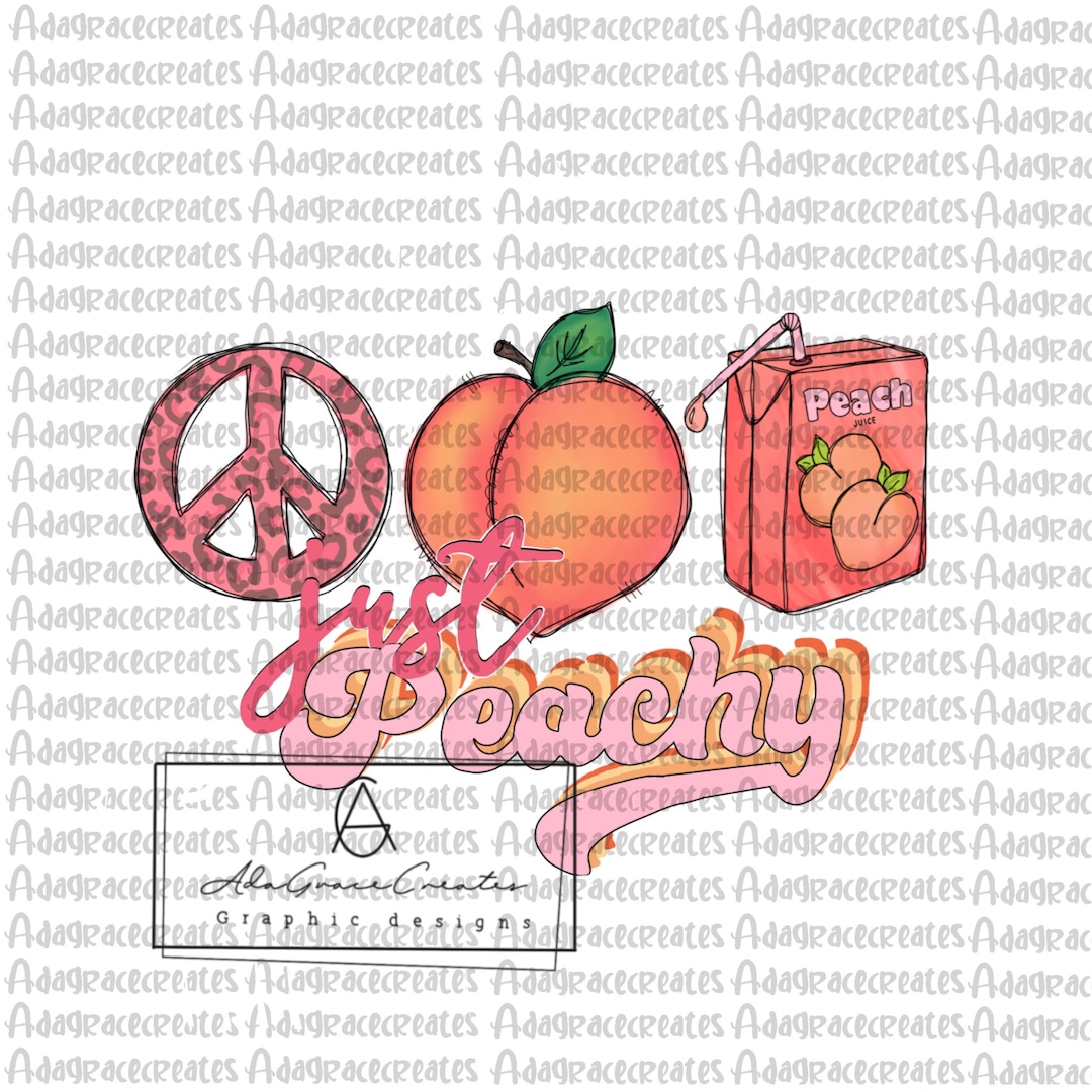 Peach Sublimation Design | Hand Drawn | Summer Sublimation PNG Design ...