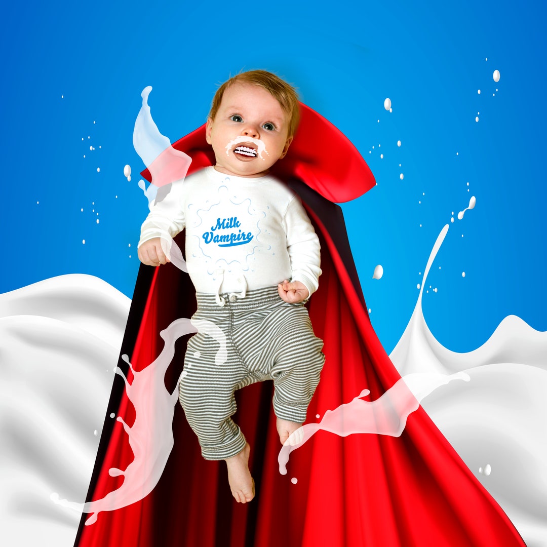 Milk Vampire - Digital Download, Halloween Funny Background Backdrop ...