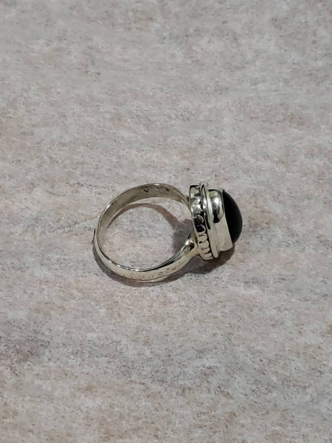 Star Garnet Sterling Silver Ring / Black Star Garnet / - Etsy