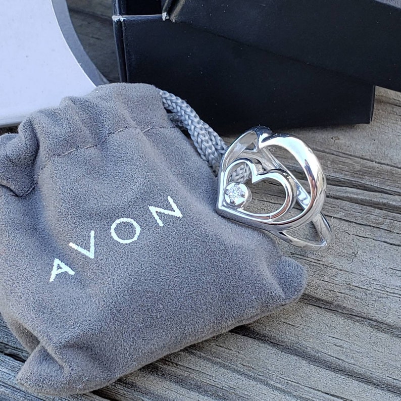 Sterling Silver Heart Ring Avon Brand / Avon Heart Sterling - Etsy