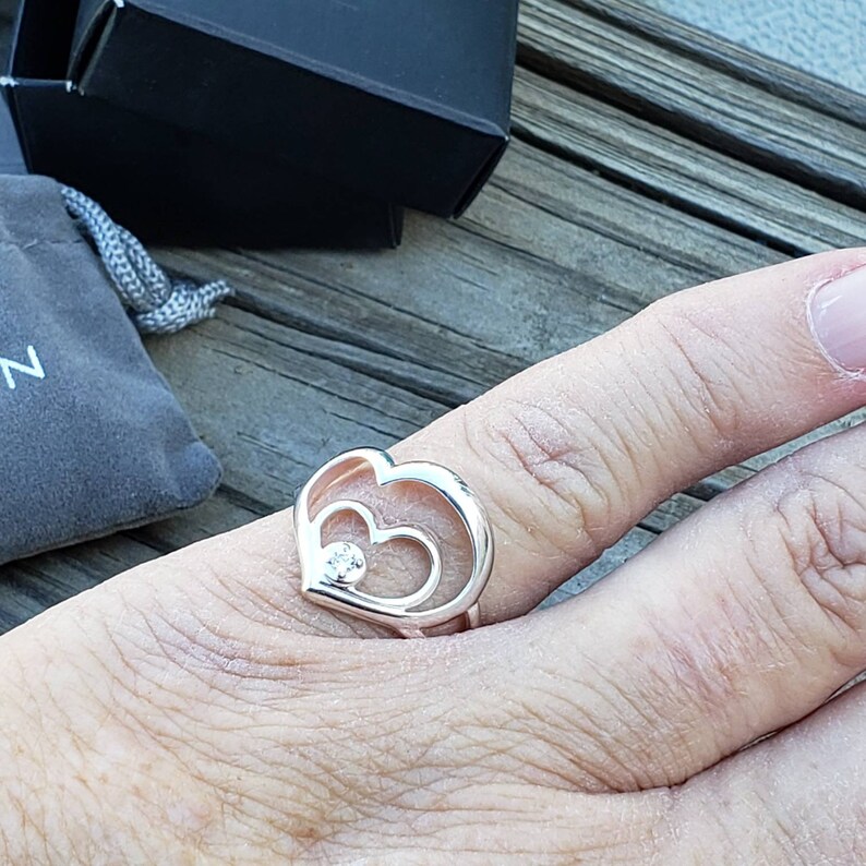 Sterling Silver Heart Ring Avon Brand / Avon Heart Sterling Silver Ring ...