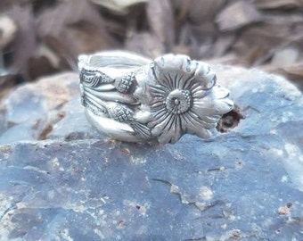 Flower Spoon Ring - Etsy