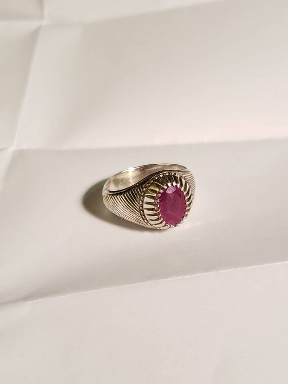 mens ruby ring - Gem