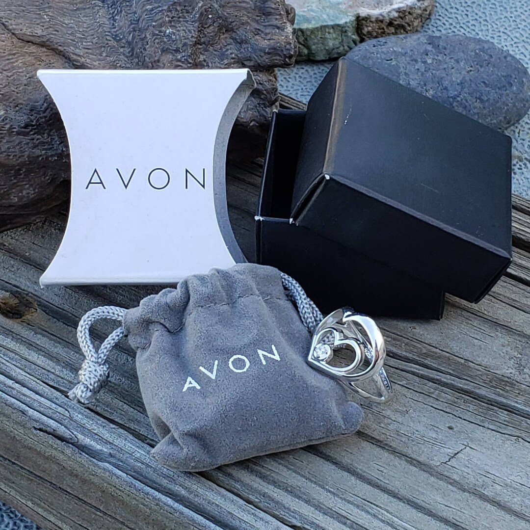 Sterling Silver Heart Ring Avon Brand / Avon Heart Sterling Silver Ring ...