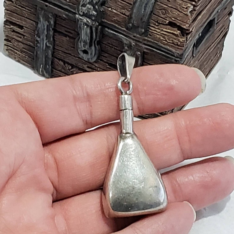 Perfume Dabbers Sterling Silver Triangle Shape Pendant Taxco - Etsy