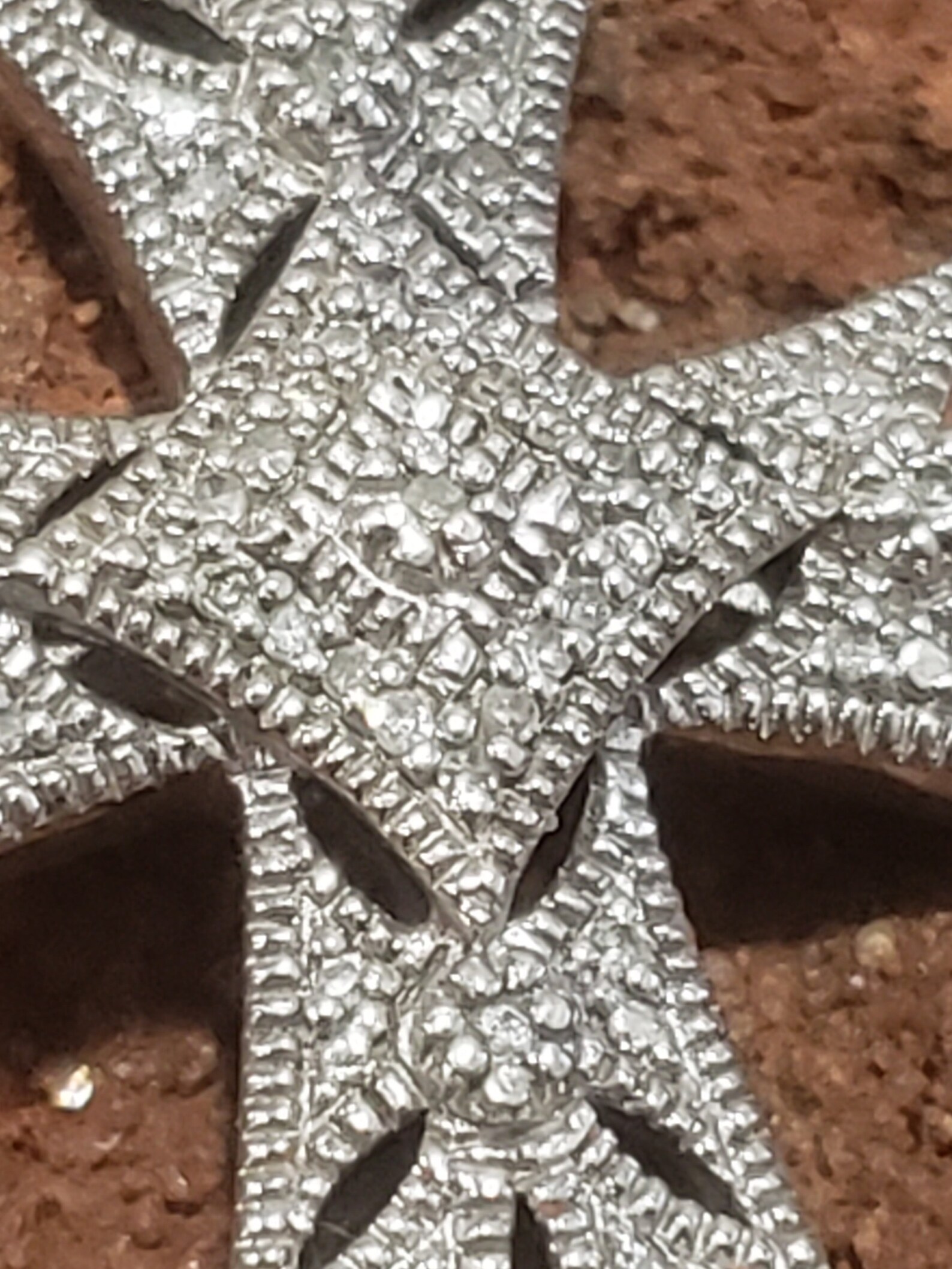 Diamond Cross in Sterling Silver Pendant / Multistone Pave Set - Etsy