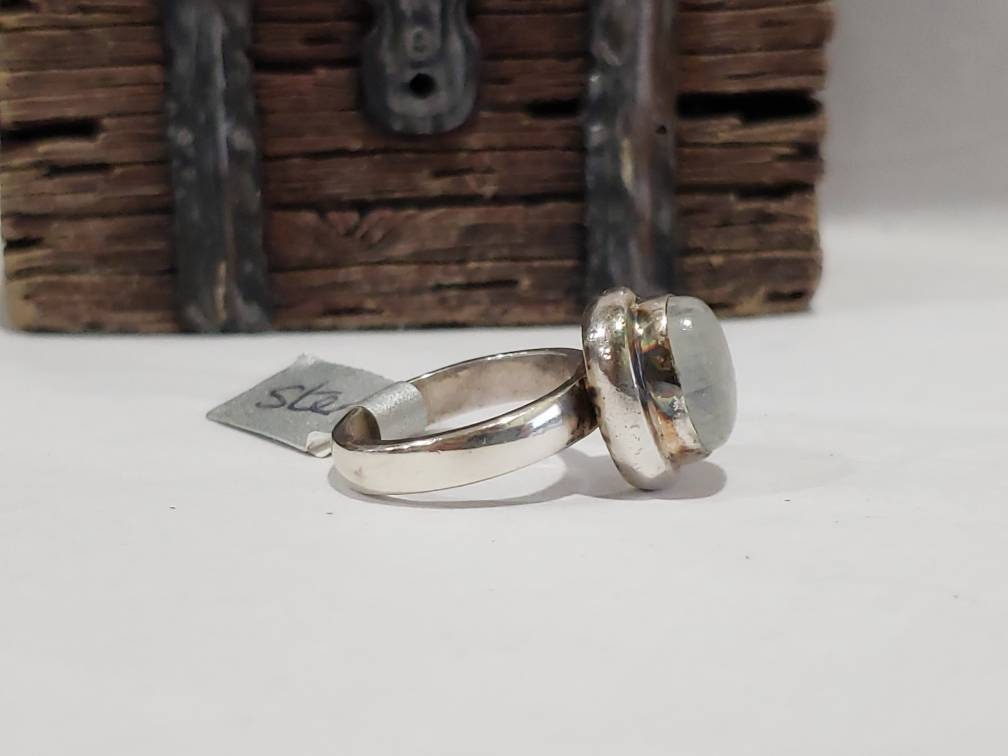 Labradorite Sterling Silver Ring / Moonstone Sterling Silver - Etsy
