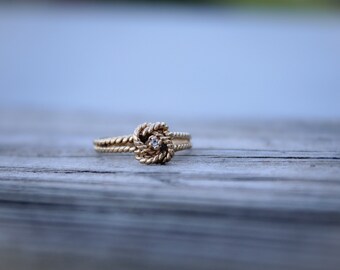 Diamond Knot Ring | Etsy