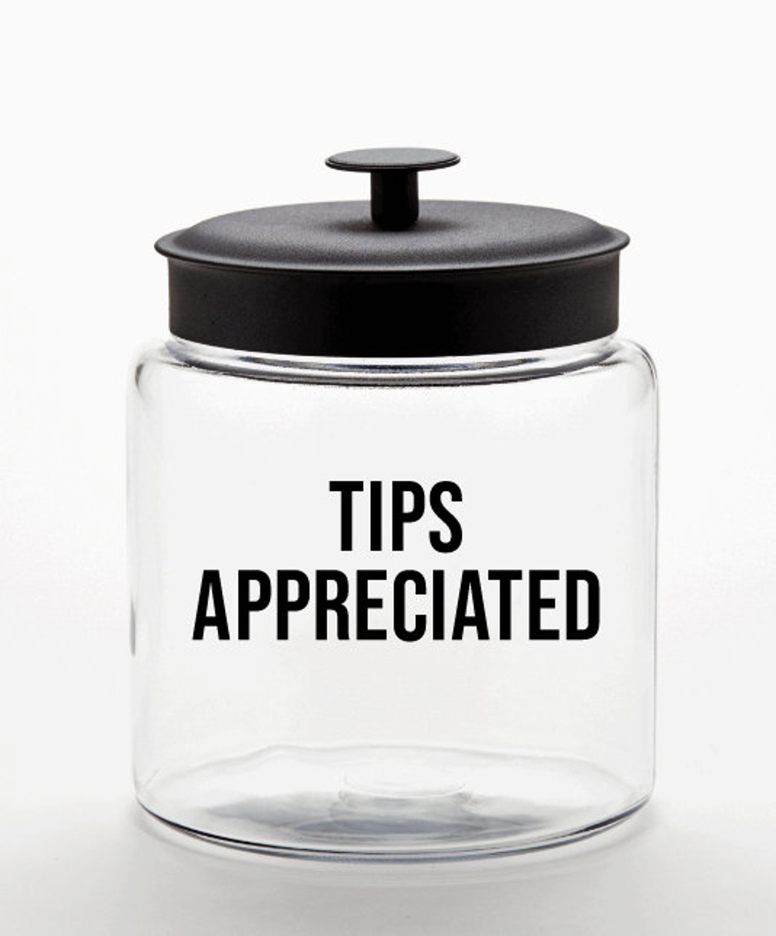 TIPS APPRECIATED Decal Tip Jar Vinyl Decal | Etsy