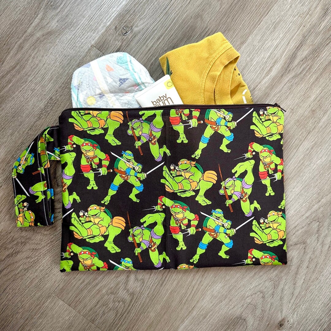 Teenage Mutant Ninja Turtles Print Large Wet Bag Swim Bag, Travel Pouch ...