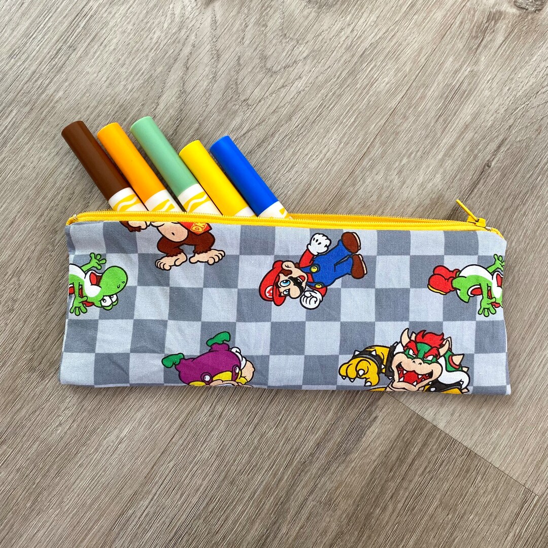 Super Mario Zipper Bag for Crayons Art Supplies Markers - Etsy