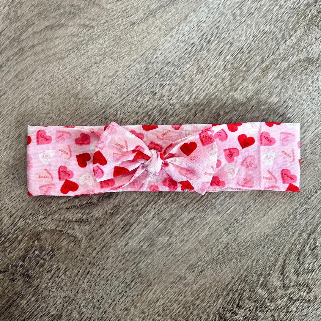 Conversation Heart Headband Valentines Day, Bow Headband, Adult ...