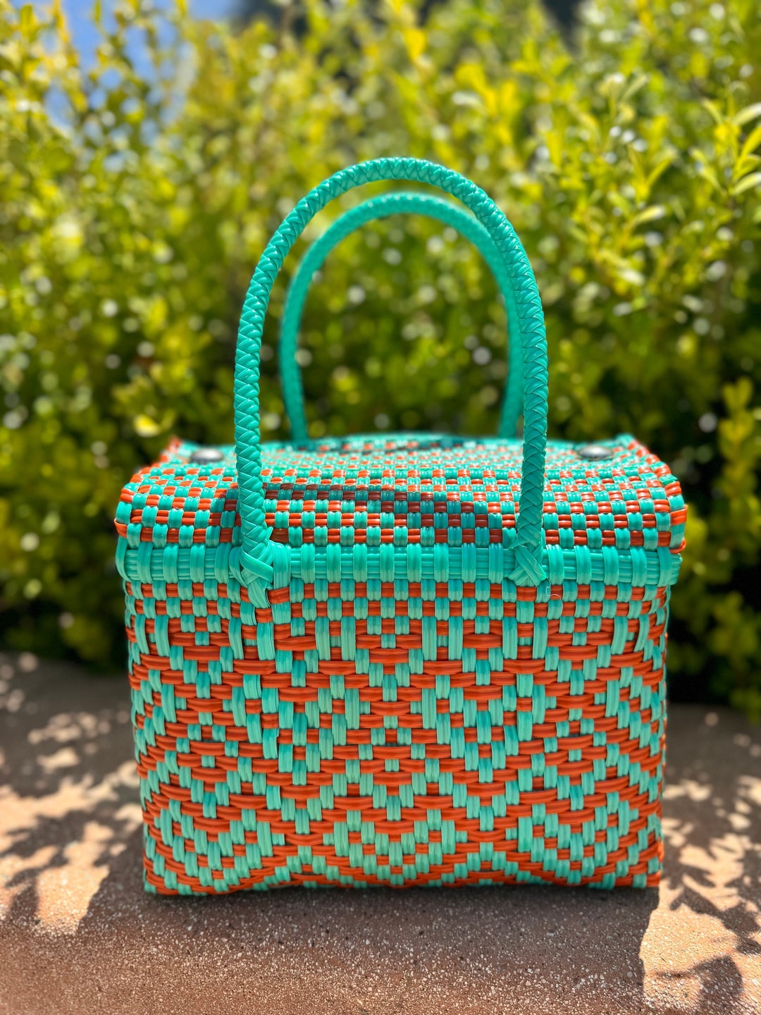 Small Mexican Handwoven Tote, Lunch Bag, Bolsa De Platisco Riciclado ...