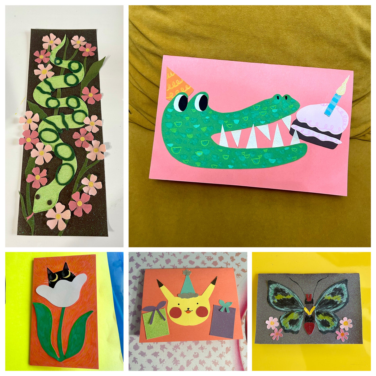Custom Paper Craft Art Card for Birthdays, Anniversaries, Holidays - Etsy