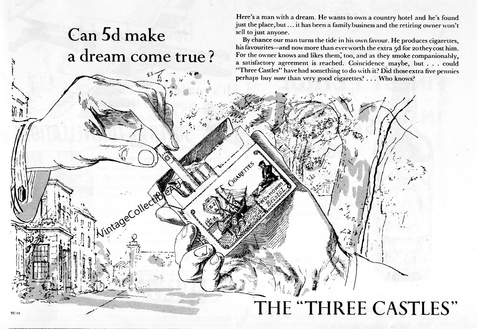 Vintage Three Castles Cigarettes Advertisment 1956: INSTANT DOWNLOAD - Etsy