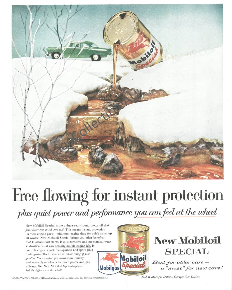 Mobil Oil Advertisment 1956: INSTANT DOWNLOAD - Etsy