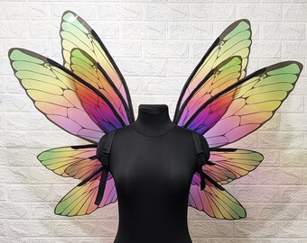 Adult Extra Large Floral Embroidery Fairy Wings Hand Crafted High ...