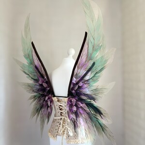 Purple Turquoise Fairy Wings, Angel Fairy Wings, Flower Fairy Wings ...