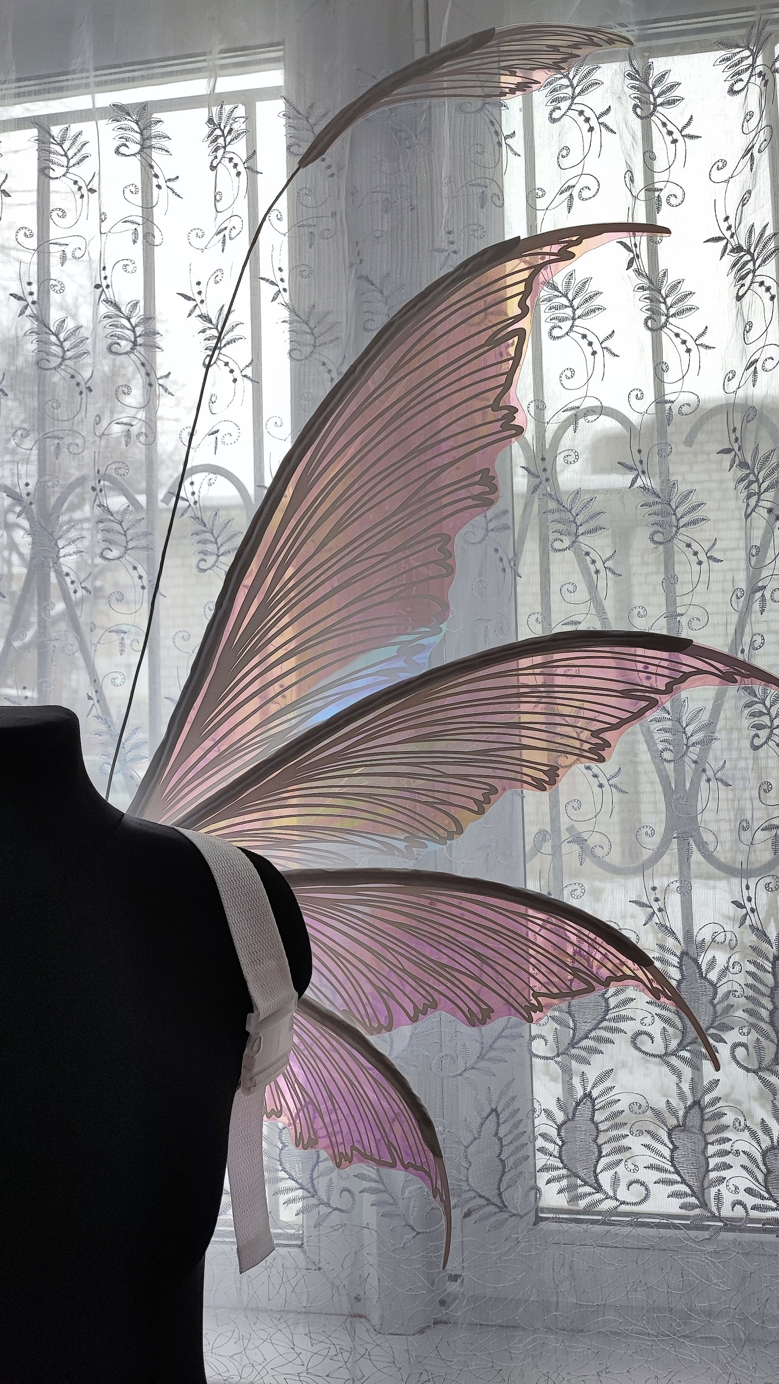 Iridescent White Wings, Transparent Fairy Wings, Wedding Fairy Wings ...