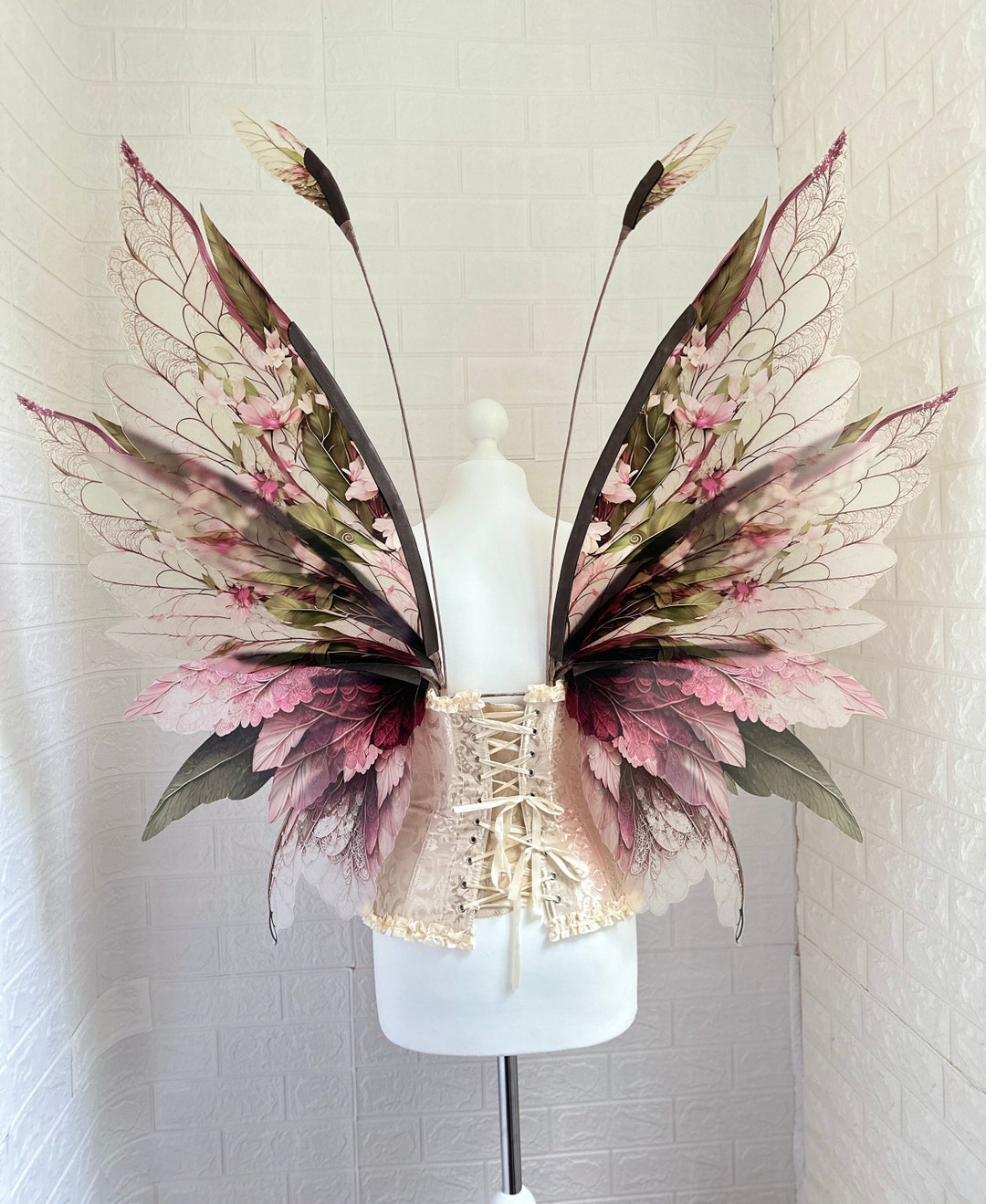Forest Fairy Wings, Rose Fairy Wings, Leaf Wings, Fairy Wings for Adult, Pink Fairy Wings ...