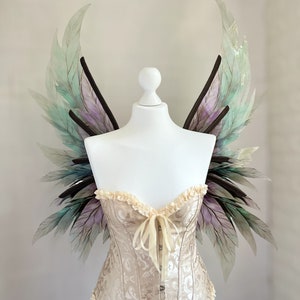 Purple Turquoise Fairy Wings, Angel Fairy Wings, Flower Fairy Wings ...