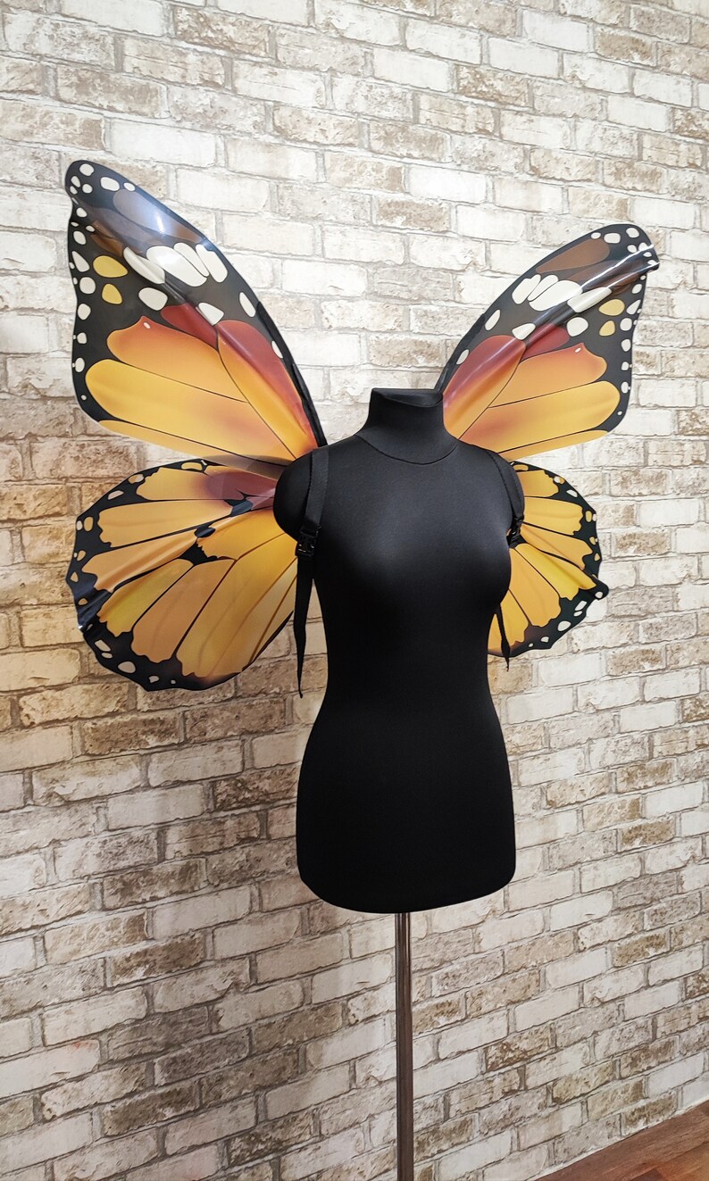 Large Yellow Orange Butterfly Wings Monarch Wings Buttefly - Etsy