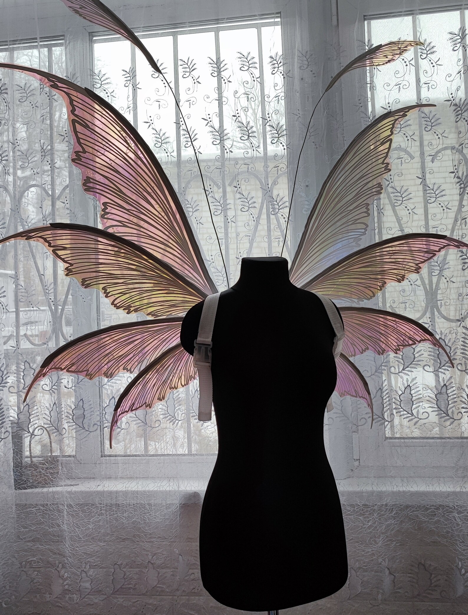 Iridescent White Wings, Transparent Fairy Wings, Wedding Fairy Wings ...