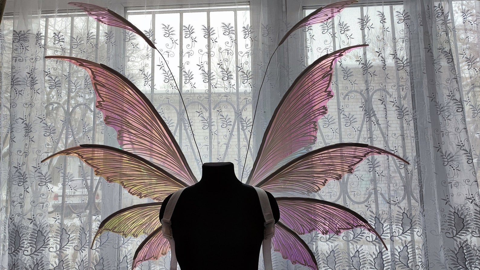 Iridescent White Wings Transparent Fairy Wings Wedding Fairy - Etsy