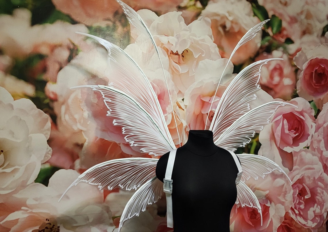 White Fairy Wings Transparent Fairy Wings Wedding Fairy - Etsy