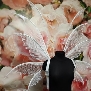 White Fairy Wings Transparent Fairy Wings Wedding Fairy - Etsy