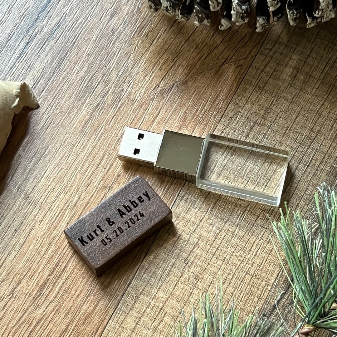 Crystal Walnut Wood 3.0 Slim FAST Flash Drive With Magnetic Top Free ...