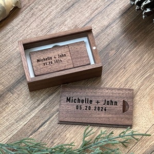 Personalized Walnut Wood USB 3.0 Flash Drive + Box: Custom Engraved ...