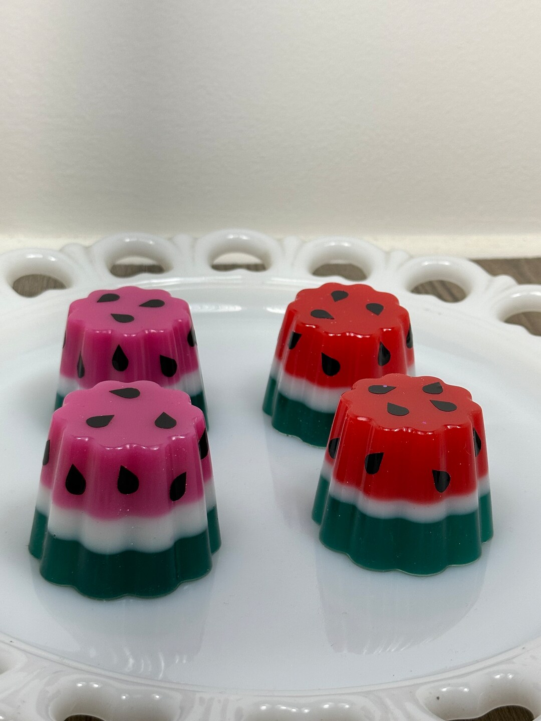 Watermelon Jello Mold, Faux Jello Mold, Fall Fake Jello, Tiered Tray ...