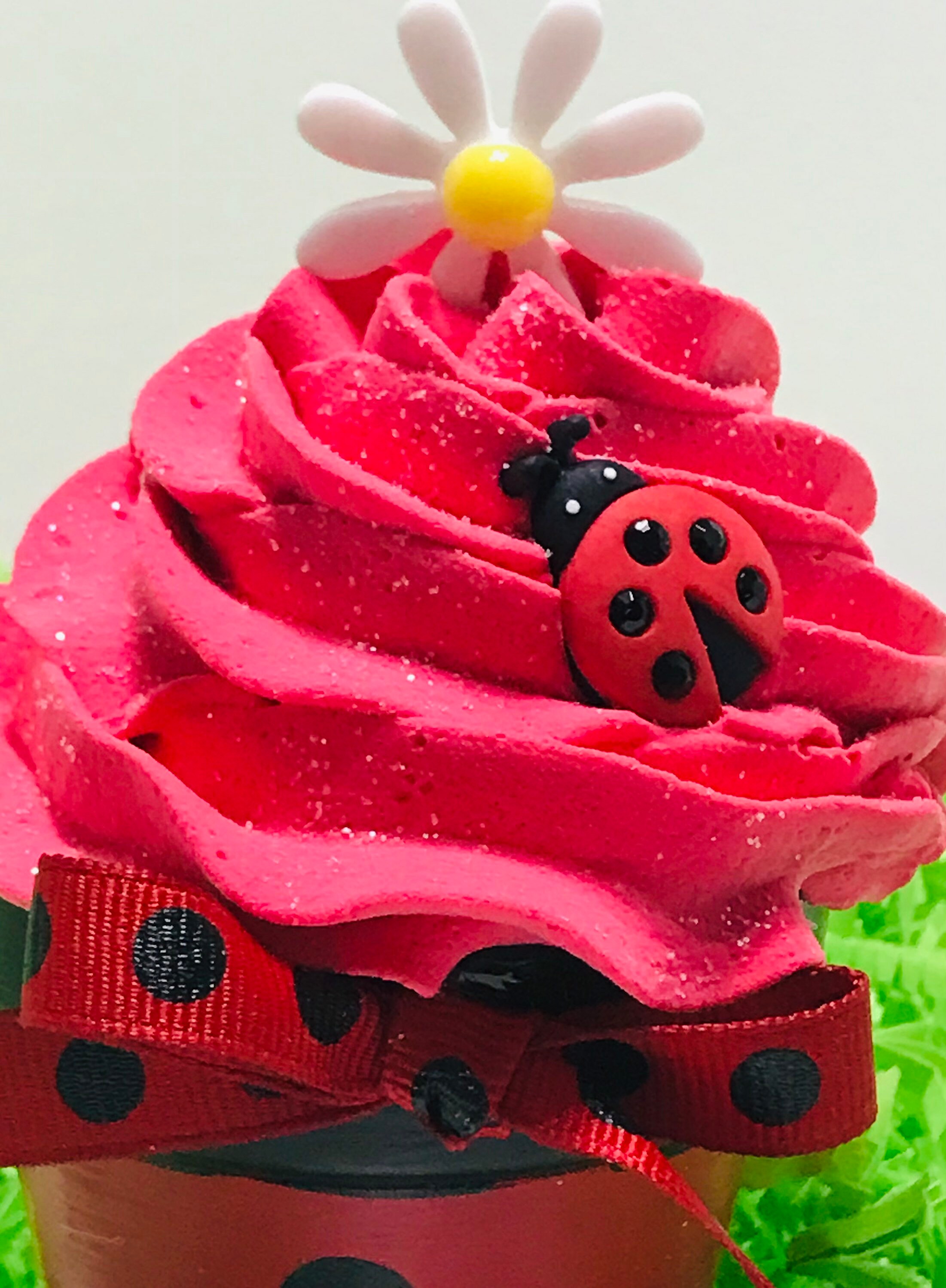 Fake Lady Bug Cupcakes Lady Bug Decor Ladybug Tiered Tray - Etsy