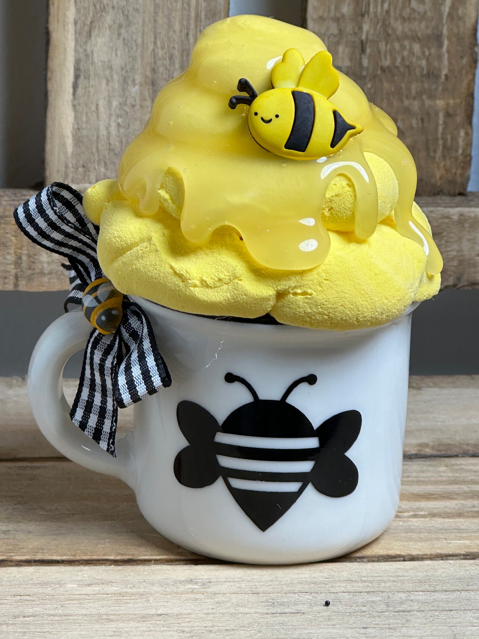 Bee Mini Mug, Faux Spring Drink, Mini Mug Decor, Tiered Tray Decor ...
