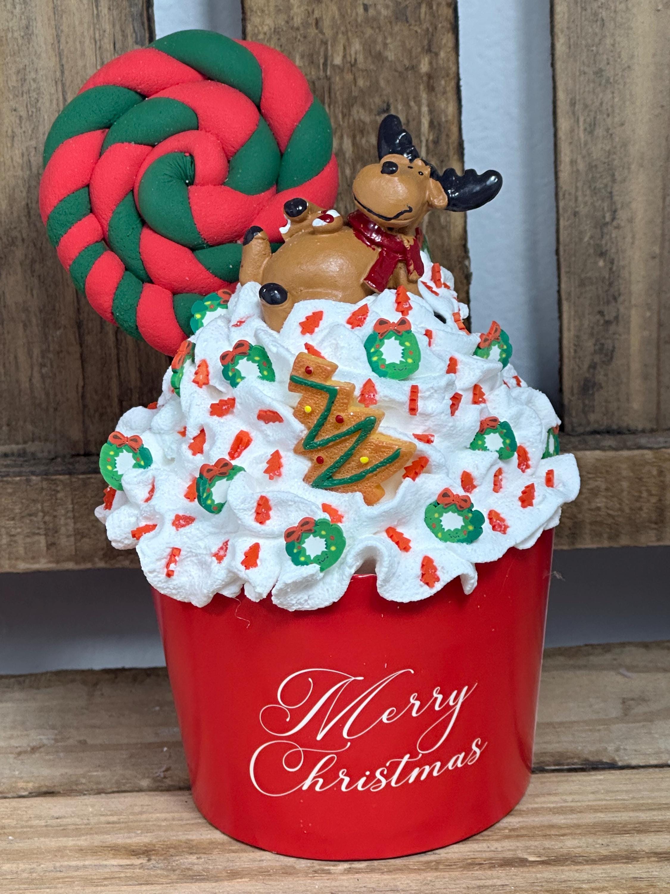 Fake Reindeer Cupcakes, Reindeer Cupcakes, Reindeer Decor, Reindeer ...