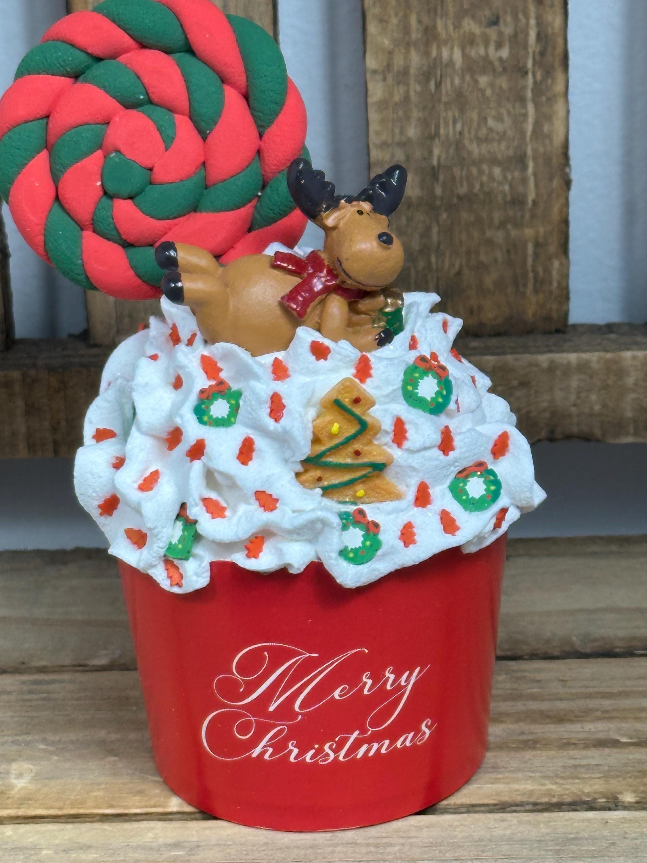 Fake Reindeer Cupcakes, Reindeer Cupcakes, Reindeer Decor, Reindeer ...