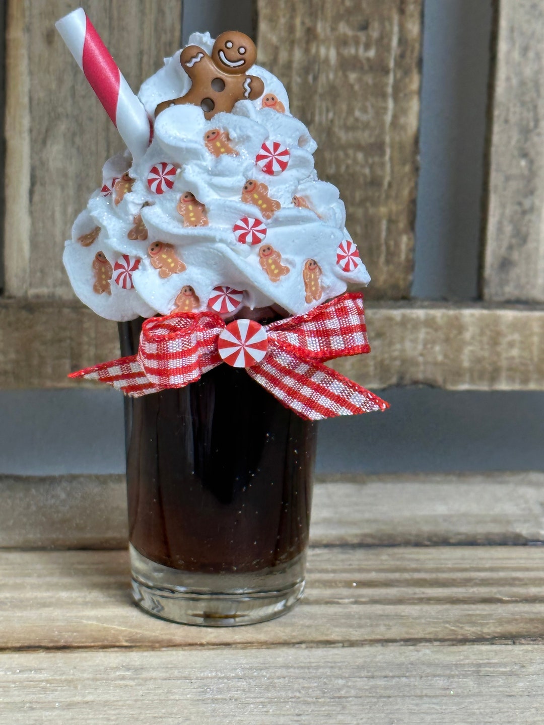 Fake Gingerbread Man Gelatin, Holiday Parfait Decor, Winter Tiered Tray ...